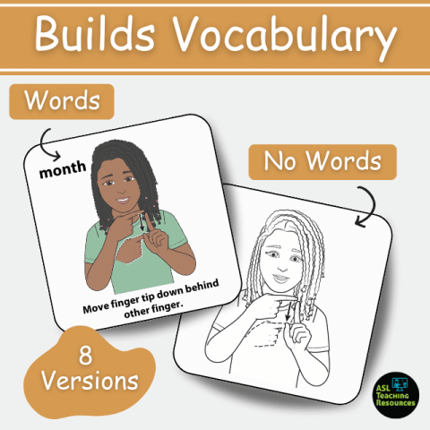 Calendar Flashcards - ASL Teaching Resources