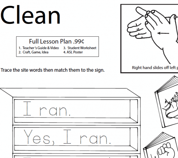 Lesson Plan- Clean - ASL Teaching Resources