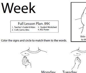 Lesson Plan- Week - ASL Teaching Resources