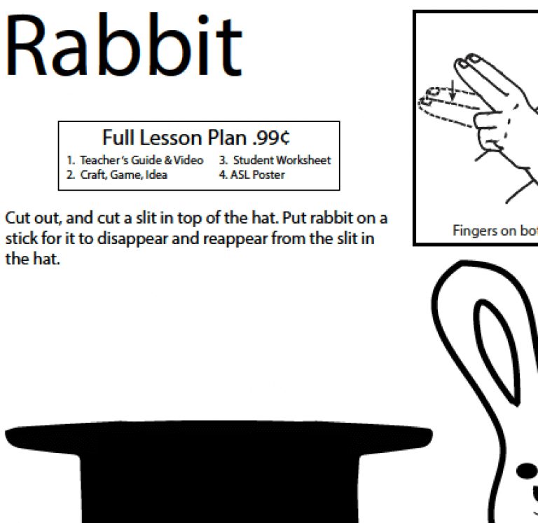 Lesson Plan- Rabbit - ASL Teaching Resources