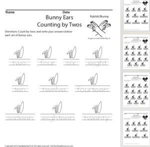Bunny Ears Counting By Twos - ASL Teaching Resources