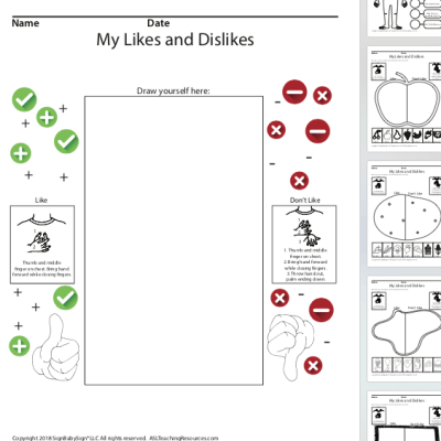 Wall Chart - Like - ASL Teaching Resources