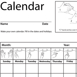 Lesson Plan- Calendar - ASL Teaching Resources