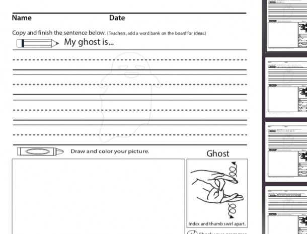 Ghost Writing Prompts - ASL Teaching Resources