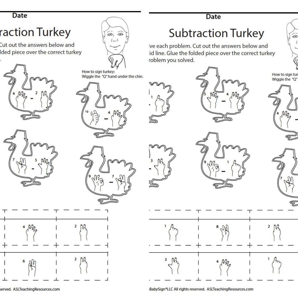 Subtraction Archives - ASL Teaching Resources