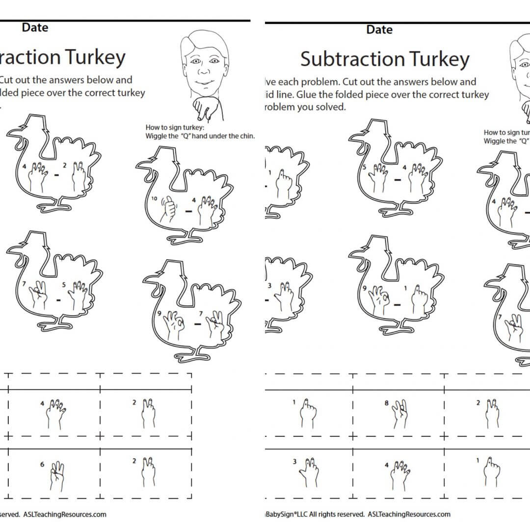 Subtraction Archives - ASL Teaching Resources