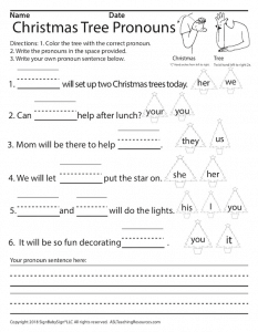 Christmas Tree Pronouns - ASL Teaching Resources