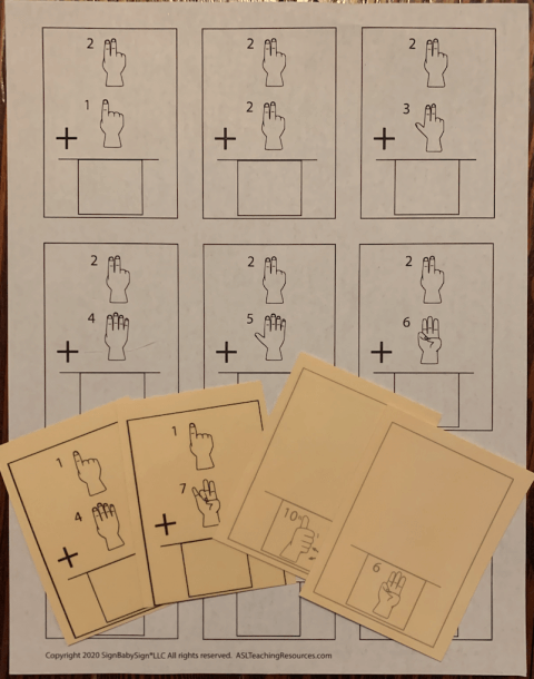 Math ASL Flash Cards Addition 0-12 Sampler - ASL Teaching Resources