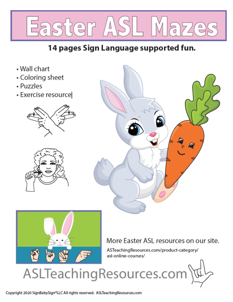 Easter ASL Mazes - ASL Teaching Resources