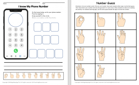 5 Ideas for Online Learning PreK-K Week 1 - ASL Teaching Resources