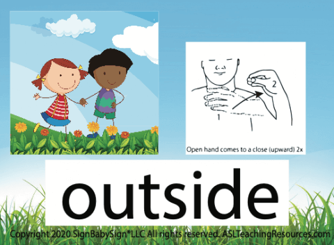 Outdoors Printable Flashcards - ASL Teaching Resources