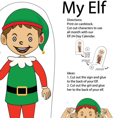 Elf Cutout Characters - ASL Teaching Resources