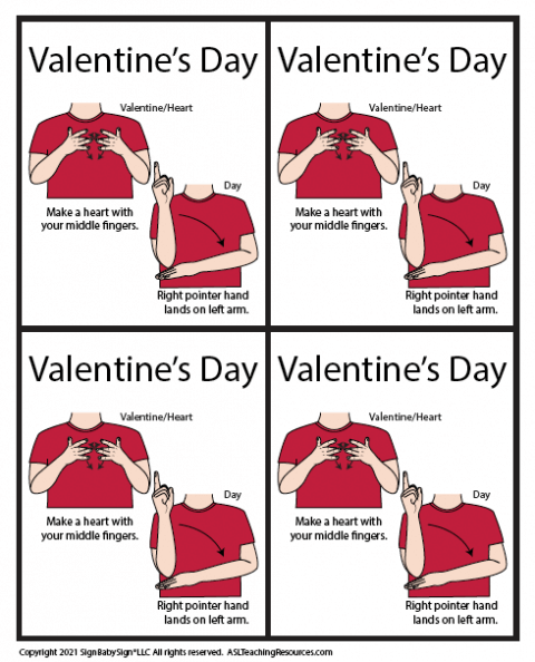 Wall Charts Book - Valentine's Day - ASL Teaching Resources