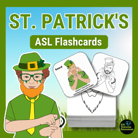 ASL Flashcards - St. Patrick's Day - ASL Teaching Resources