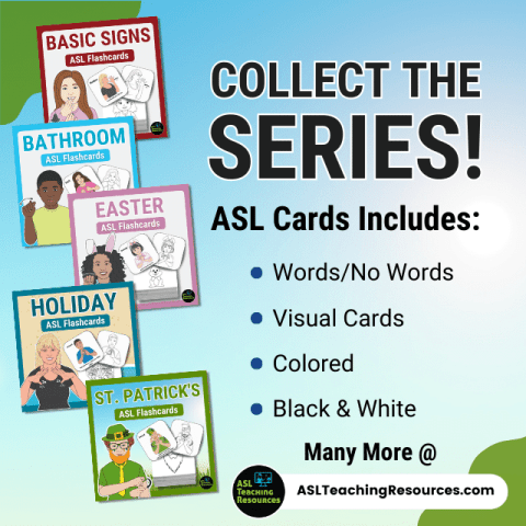 ASL Flashcards - St. Patrick's Day - ASL Teaching Resources