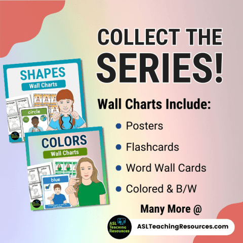 Sign Language Colors Wall Charts - ASL Teaching Resources