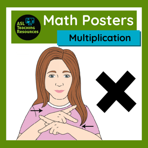 Sign Language Posters Multiplication - ASL Teaching Resources