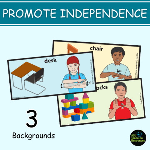 ASL Flashcards Classroom Items (Sample) - ASL Teaching Resources