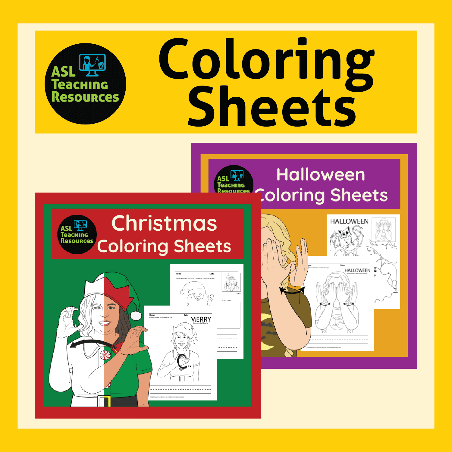 Coloring Sheets Archives - ASL Teaching Resources