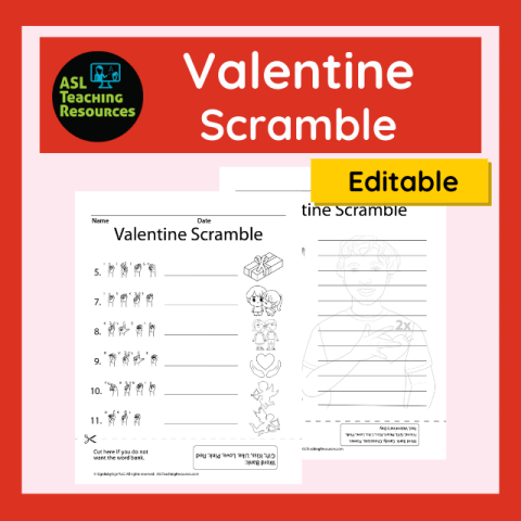 ASL Valentine's Day Scramble Game - ASL Teaching Resources