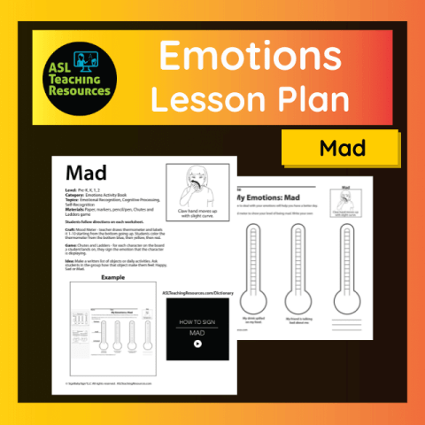 ASL Lesson Plan - Mad - ASL Teaching Resources