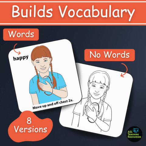 ASL Flashcards - Emotions - ASL Teaching Resources