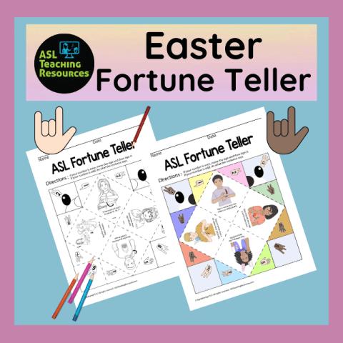 Paper Fortune Teller Game - Easter - ASL Teaching Resources