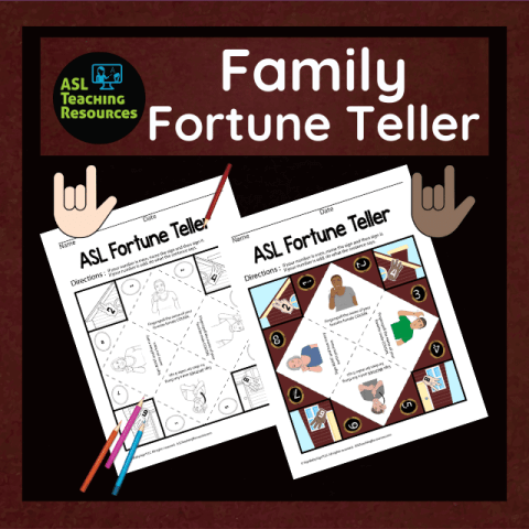 Paper Fortune Teller Game - Family - ASL Teaching Resources