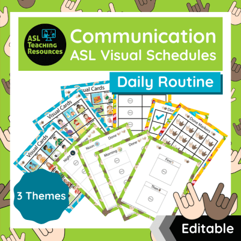 Visual Schedule Daily Routines in ASL - ASL Teaching Resources
