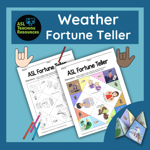 Paper Fortune Teller Game - Weather - ASL Teaching Resources