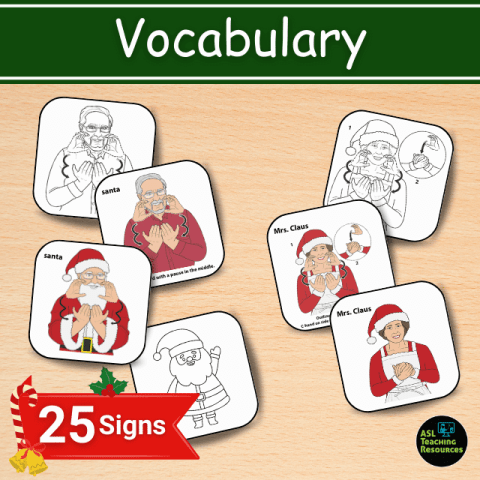 Christmas Vocabulary Bundle - ASL Teaching Resources