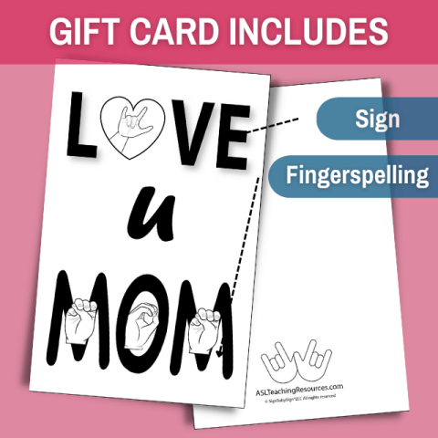 Sign Language Mother's Day Cards - ASL Teaching Resources
