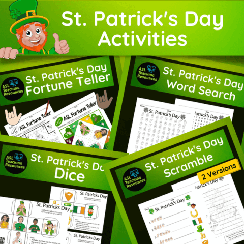 St. Patrick's Day Activities - ASL - ASL Teaching Resources