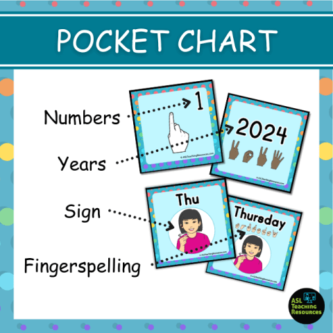 Polka Dot Weather and Calendar Chart Bundle - ASL Teaching Resources