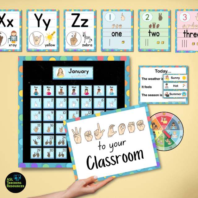 Sign Language Bundle Upsale Welcome to your Classroom - ASL Teaching ...