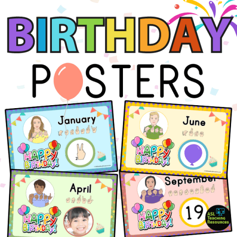 Birthday Charts - Polka Dot Themed - ASL Teaching Resources