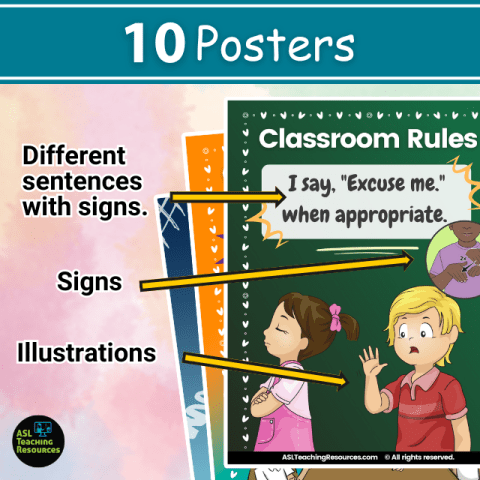 Class Rules and Expectations Posters ASL - ASL Teaching Resources