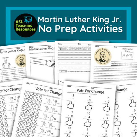 Martin Luther King Jr. Activities Bundle - ASL Teaching Resources