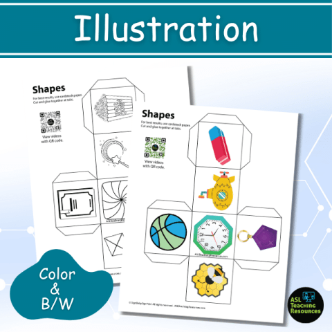 2D Shapes Dice - ASL Teaching Resources