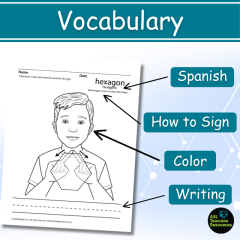 Shapes Coloring Sheets - ASL Teaching Resources
