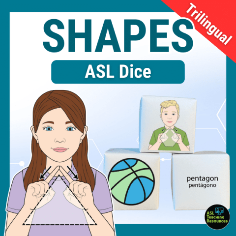 2D Shapes Dice - ASL Teaching Resources