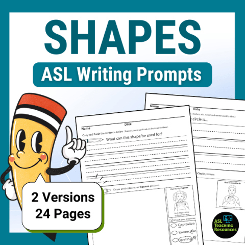 Shapes Writing Prompts - ASL Teaching Resources
