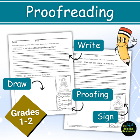 Shapes Writing Prompts - ASL Teaching Resources