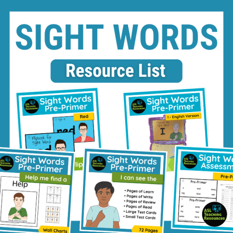 Sight Words Resource List - ASL Teaching Resources