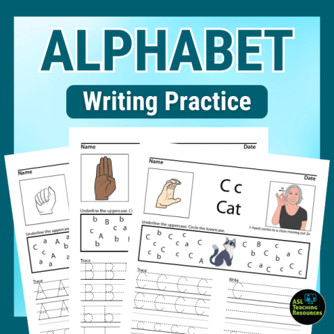 ABC Writing Practice Worksheets - ASL Teaching Resources