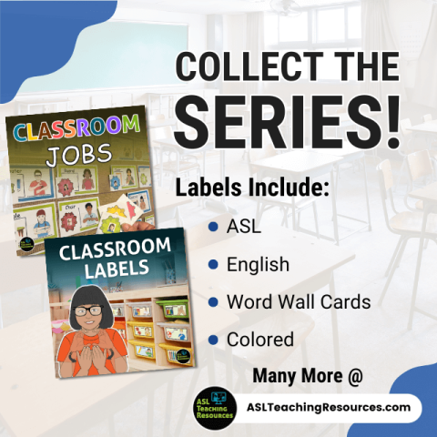 Around the School Labels - ASL Teaching Resources